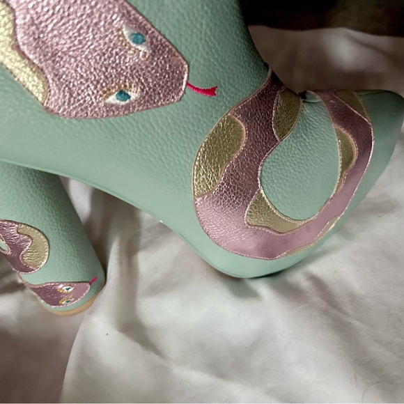 Butrich | Shoes | Butrich Anaconda Snake Leather Platform Boots In Blue ...